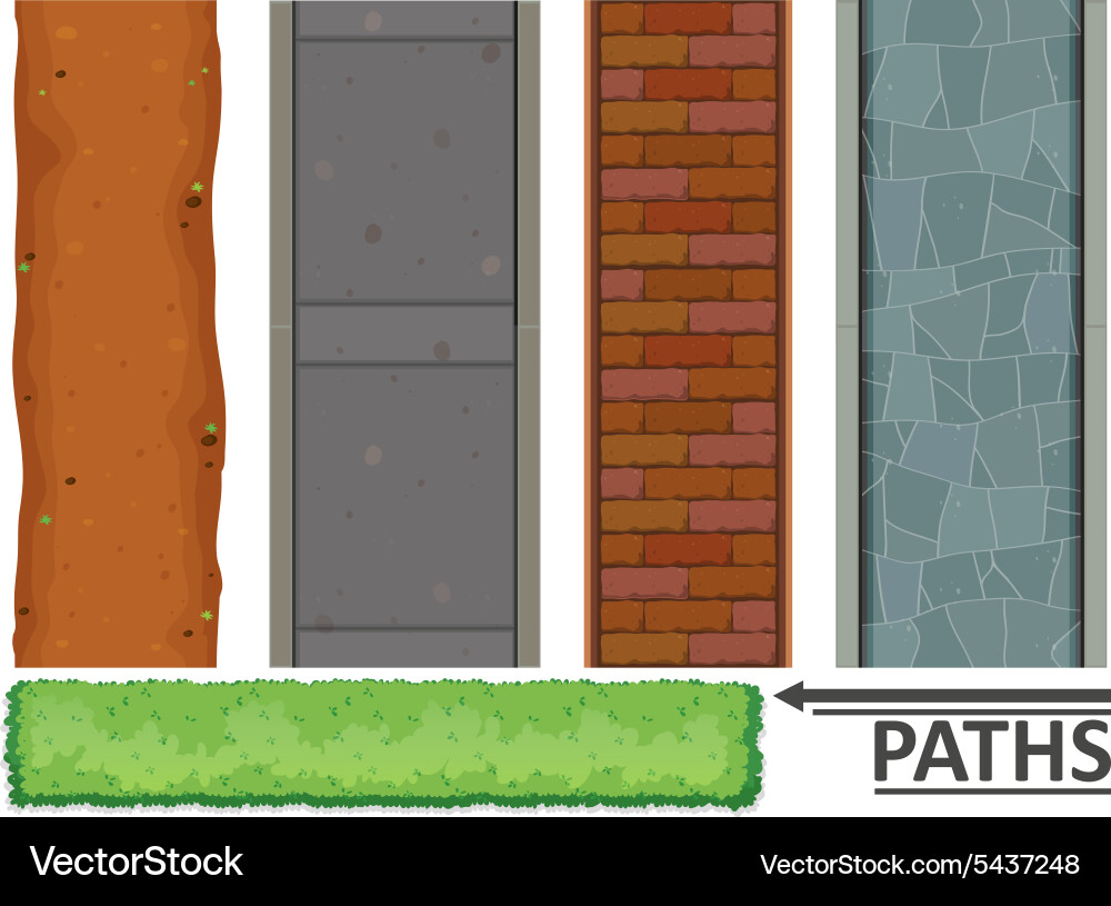 Diverse Path Collection Royalty Free Vector Image