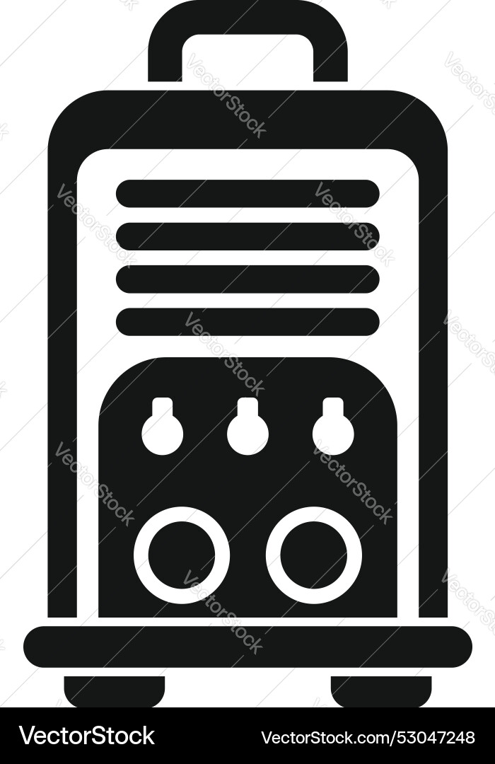 Portable welding machine showing control panel Vector Image