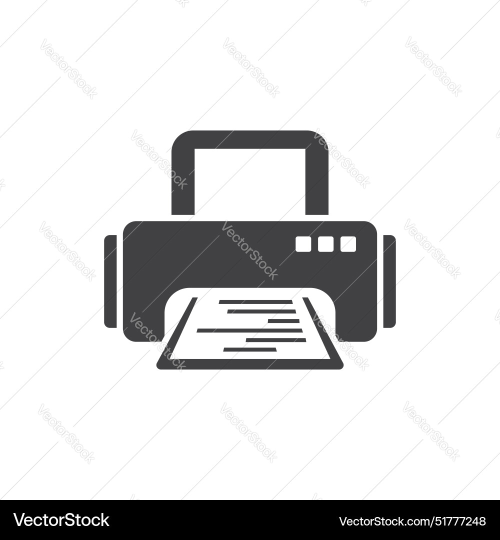 Printer icon in flat style office machine Vector Image