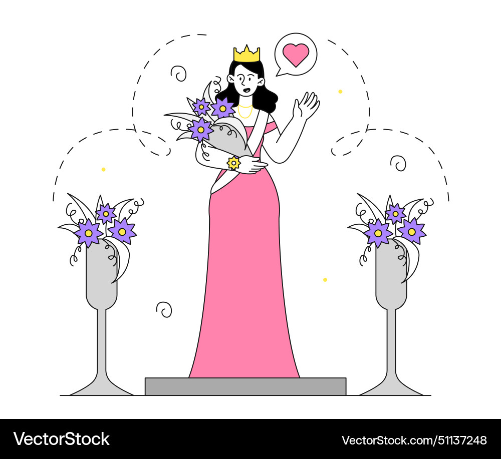 Prom queen simple Royalty Free Vector Image - VectorStock