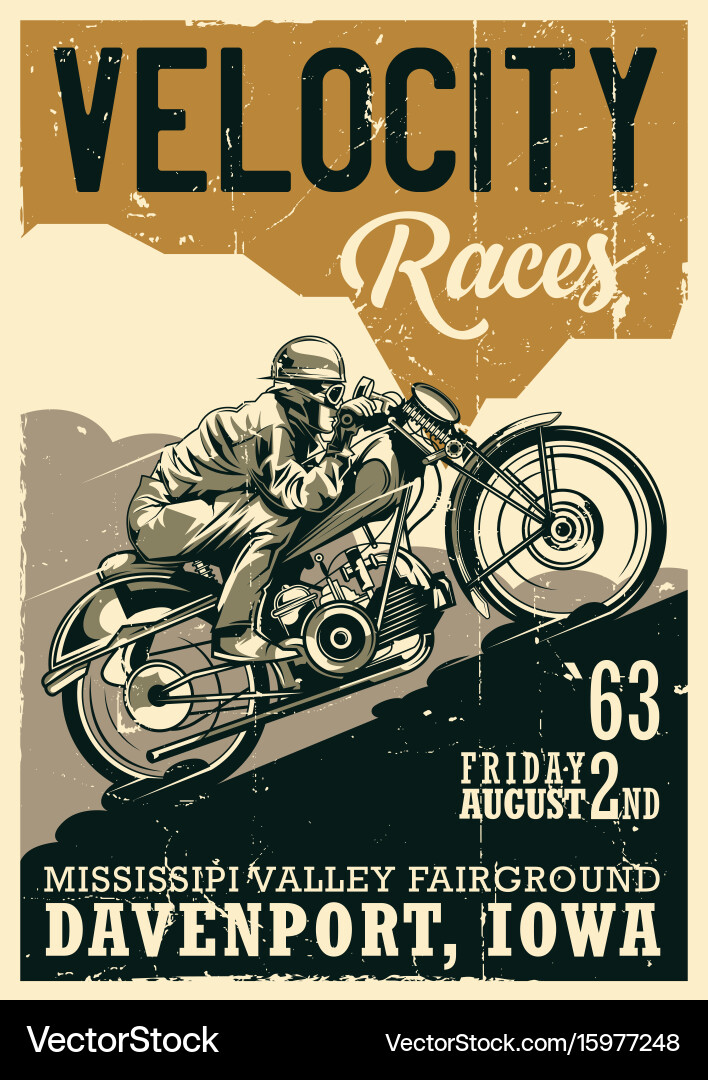 Vintage poster Royalty Free Vector Image - VectorStock