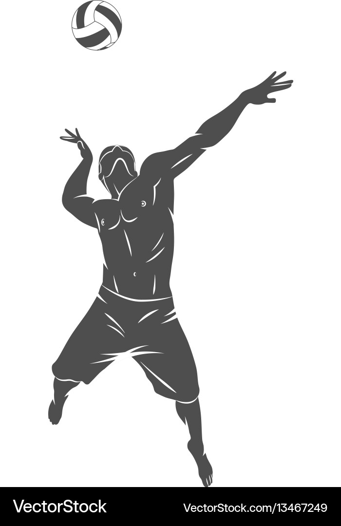 Abstract volleyball player Royalty Free Vector Image