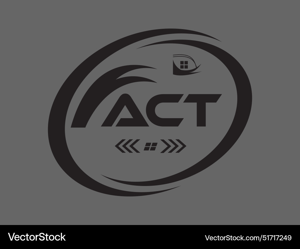 Act letter logo design simple and modern Vector Image