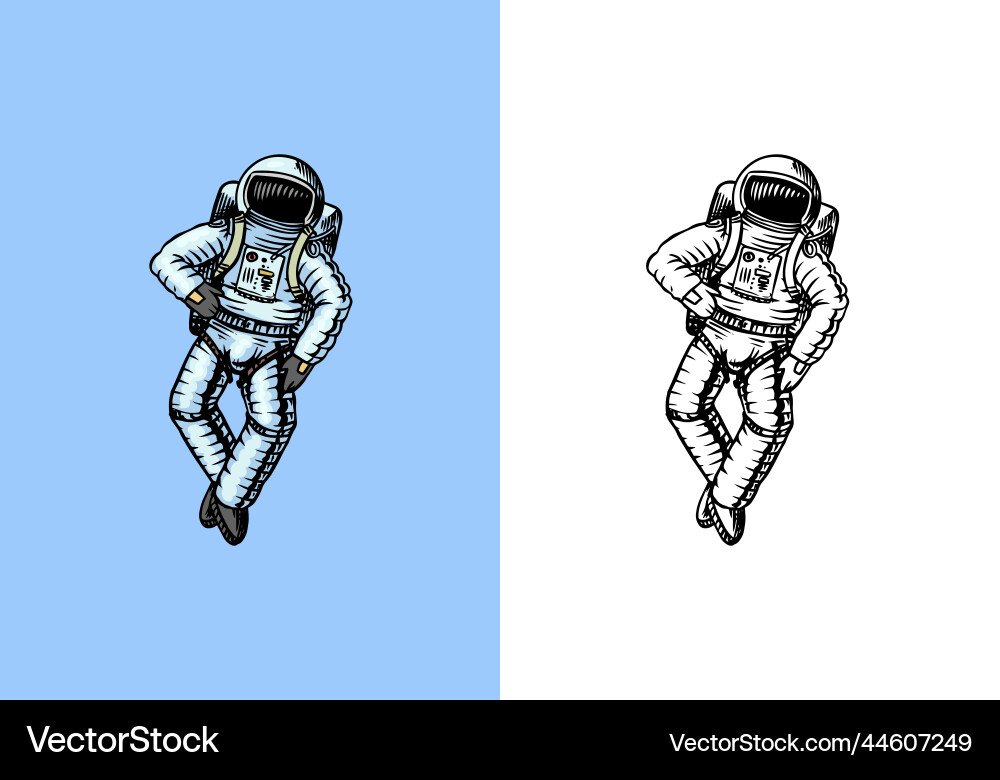 Astronaut spaceman astronomical galaxy space Vector Image