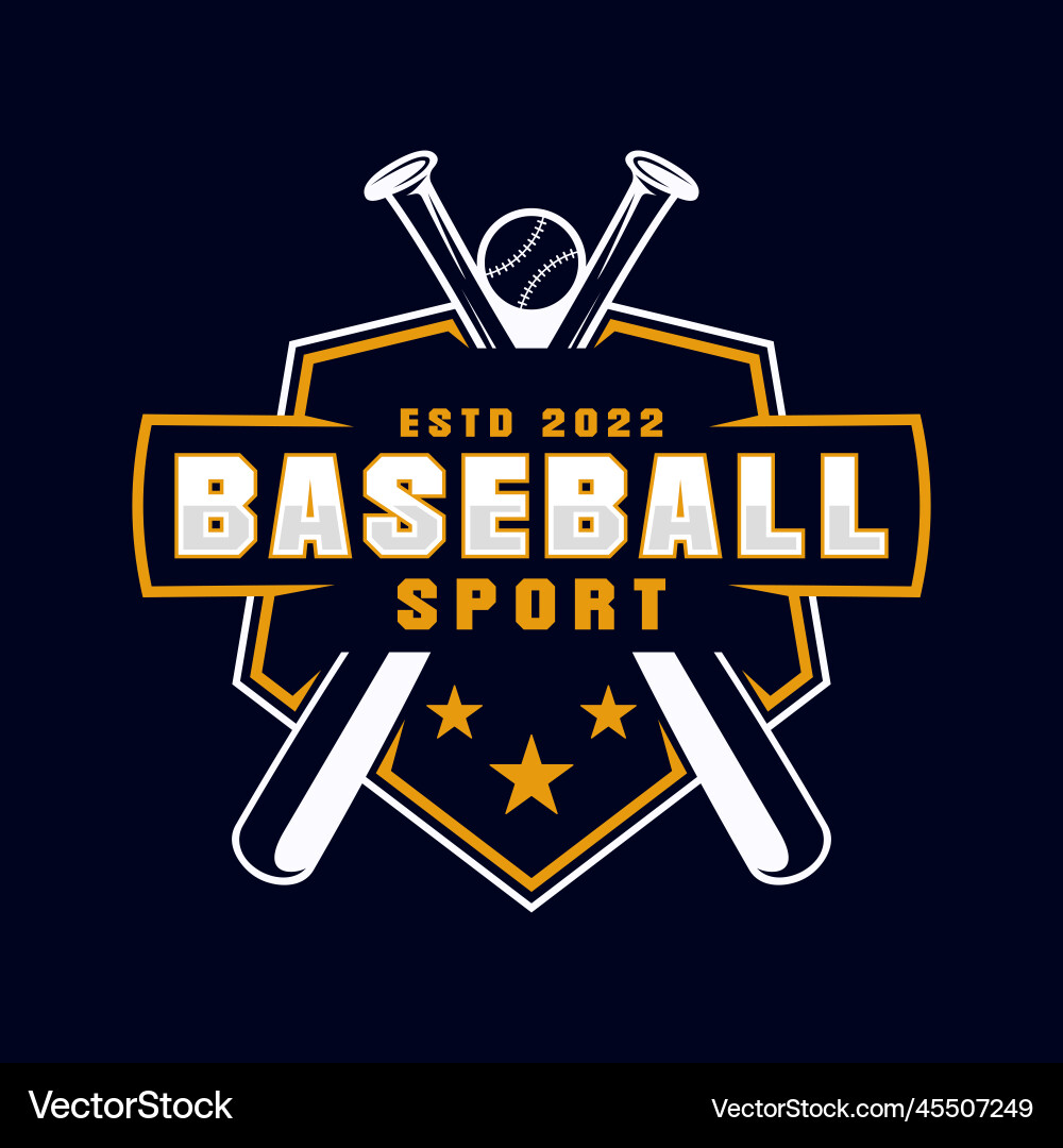 Baseball logo Royalty Free Vector Image - VectorStock