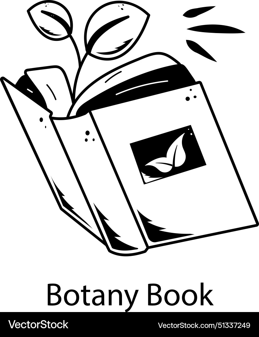 Botany book Royalty Free Vector Image - VectorStock