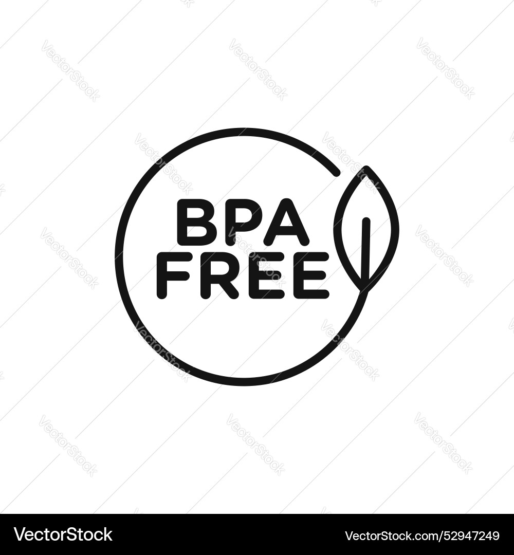 Bpa free icon symbol on white background Vector Image