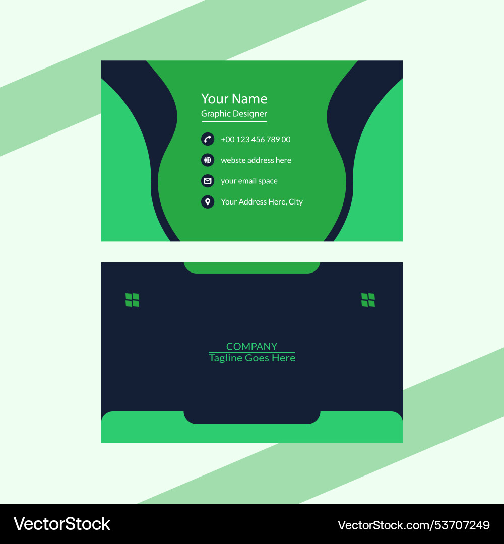 Creative business card design for entrepreneurs Vector Image