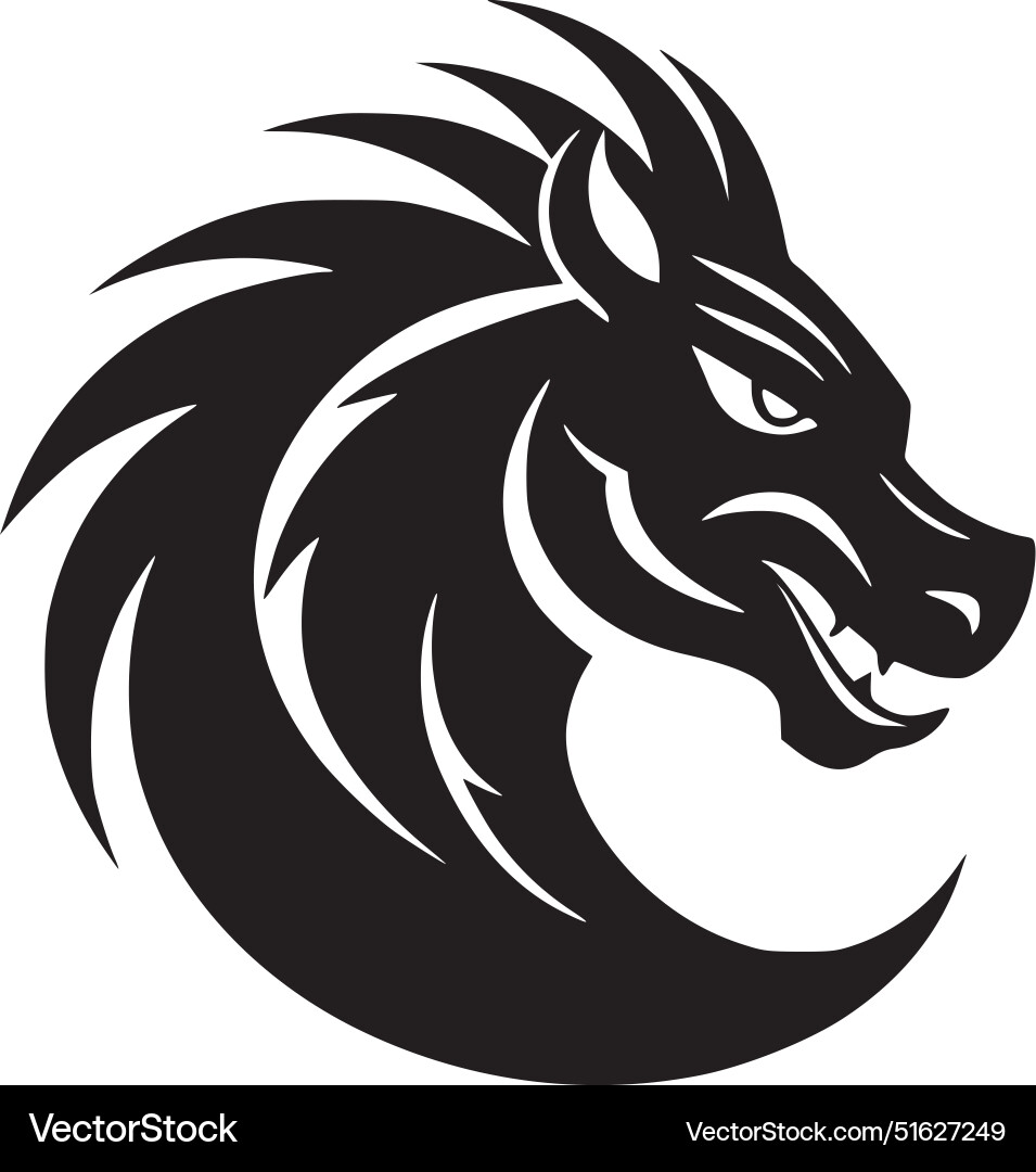 Dragon - minimalist and simple silhouette Vector Image