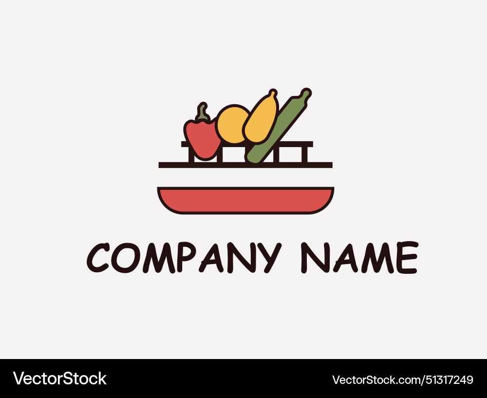 Grocery shop logo design Royalty Free Vector Image