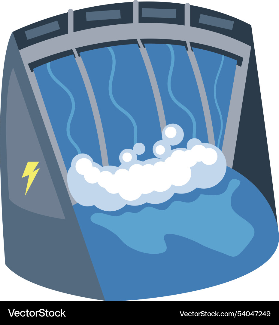 Hydro renewable energy industrial Royalty Free Vector Image