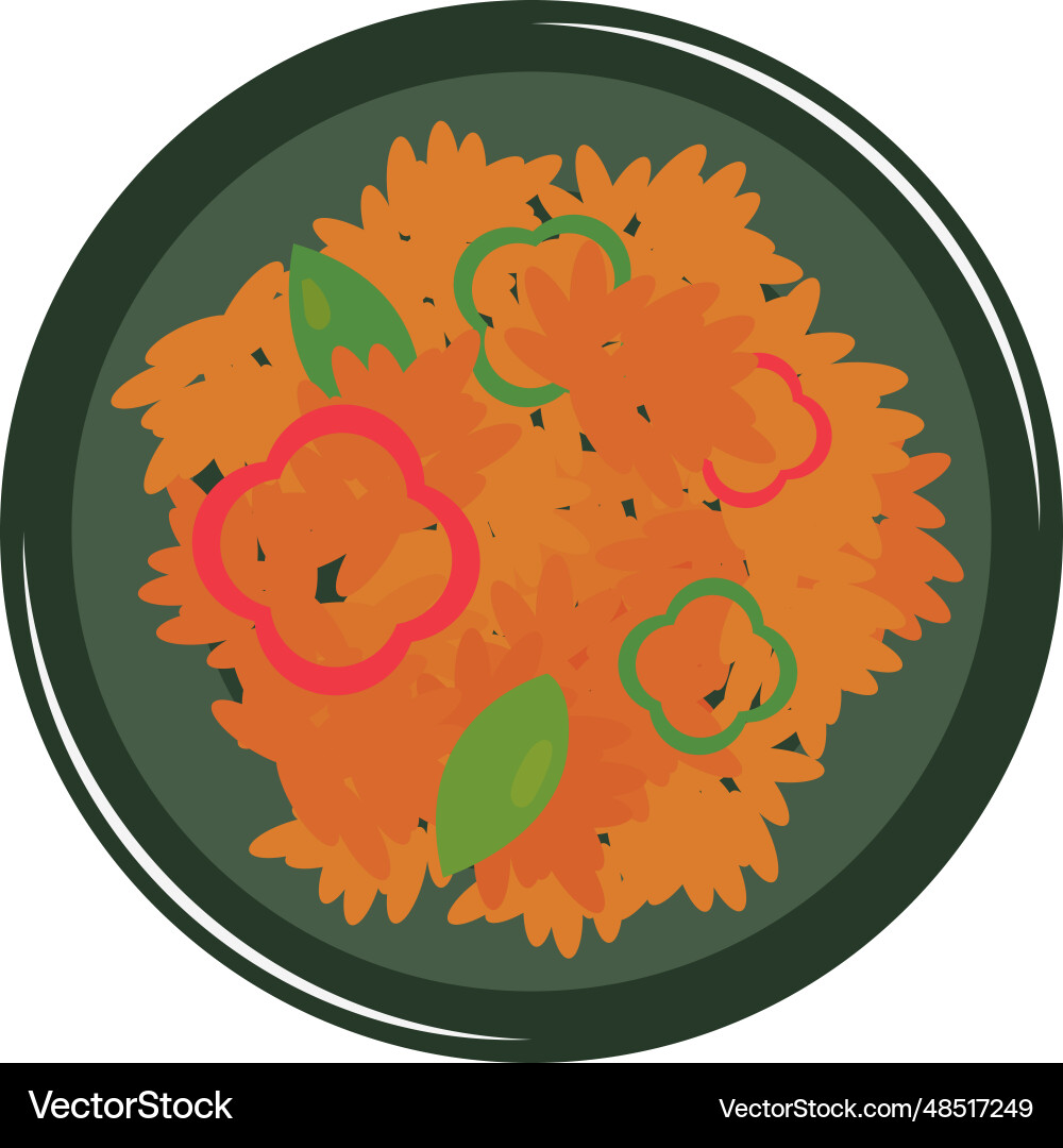 Indian food rice Royalty Free Vector Image - VectorStock