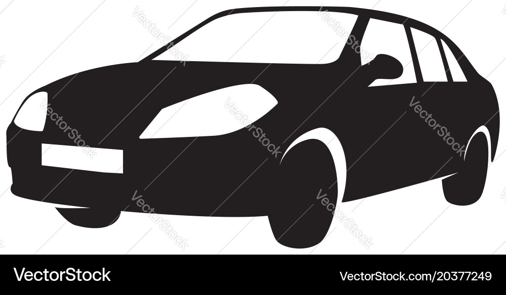 Sedan-silhouette Royalty Free Vector Image - VectorStock