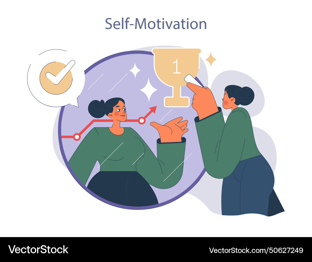 Self-motivation concept Royalty Free Vector Image