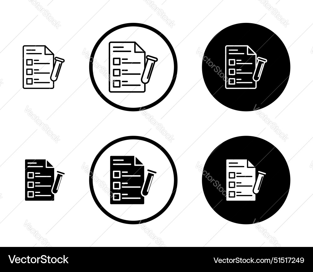 Test icon Royalty Free Vector Image - VectorStock