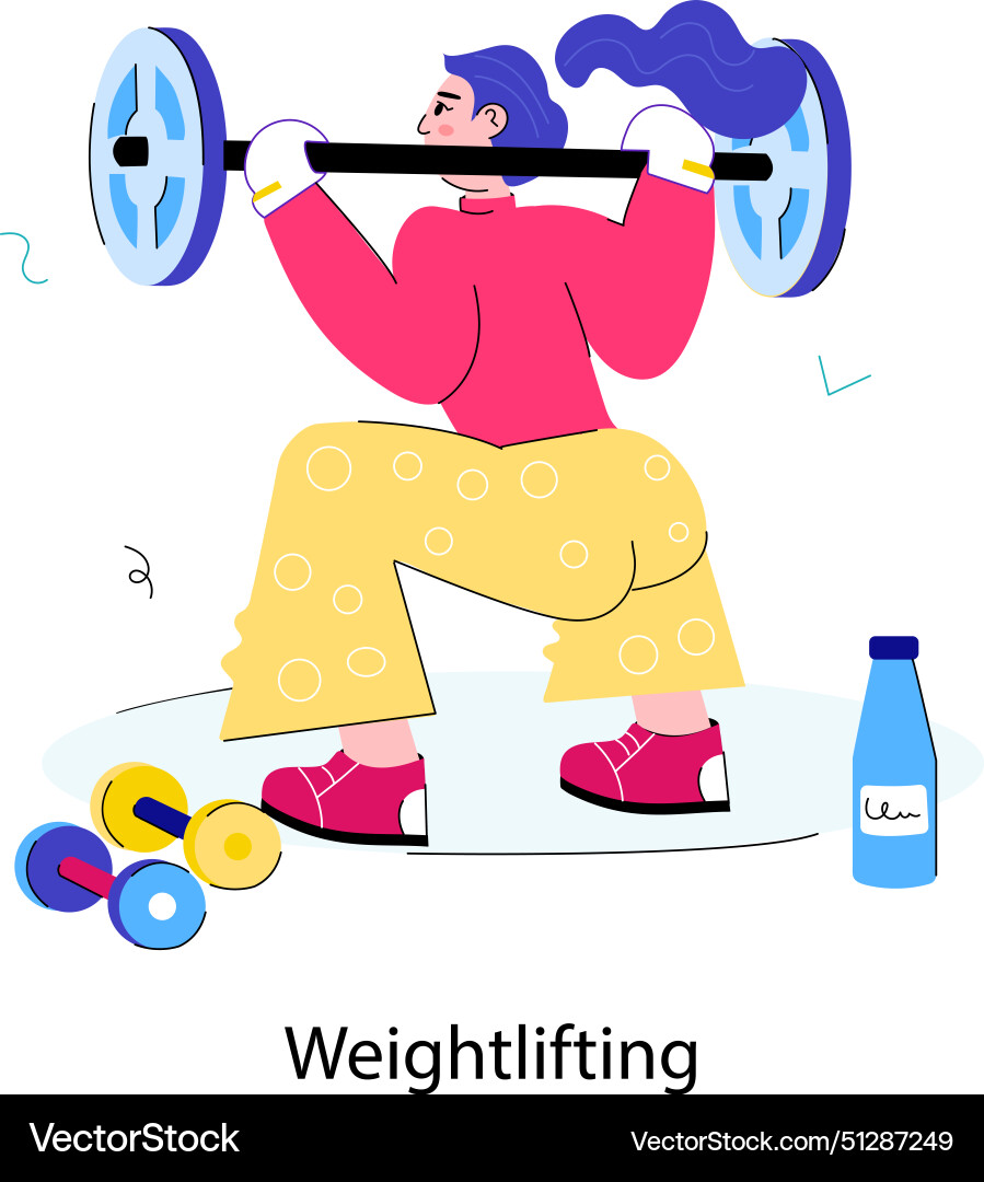 Weightlifting Royalty Free Vector Image - VectorStock