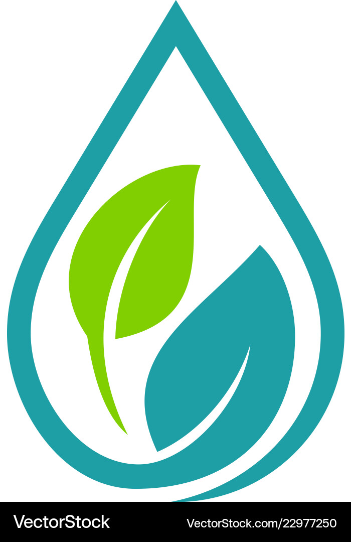 Green leaf oil extract organic logo Royalty Free Vector