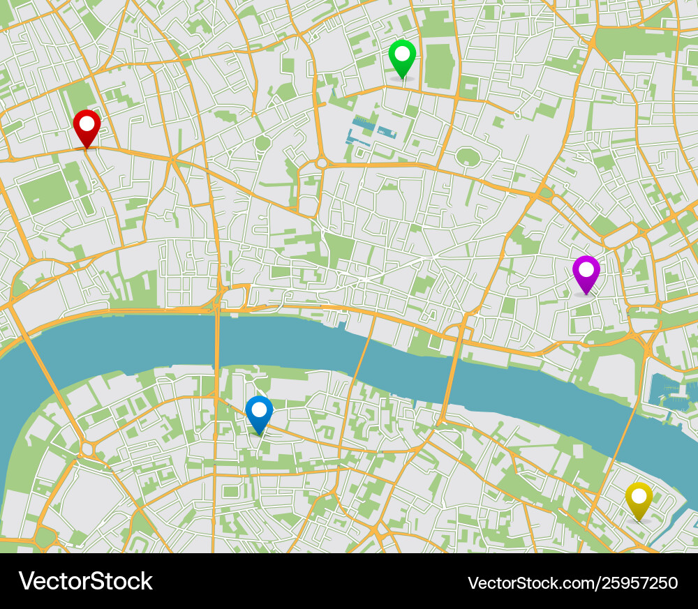 Location map city Royalty Free Vector Image - VectorStock