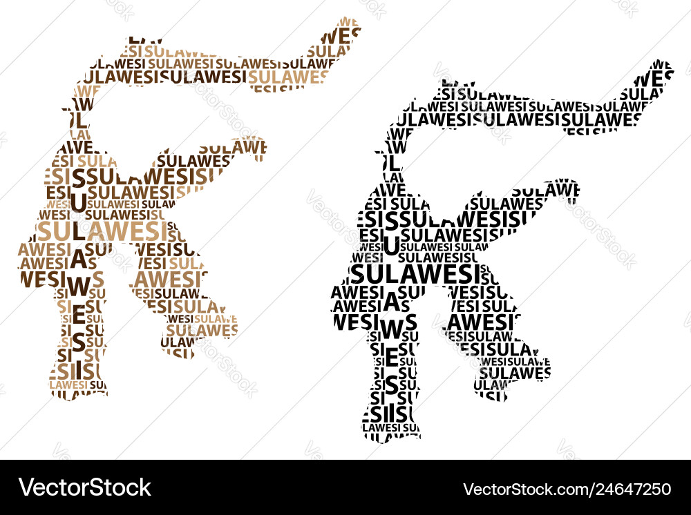 Map of sulawesi Royalty Free Vector Image - VectorStock