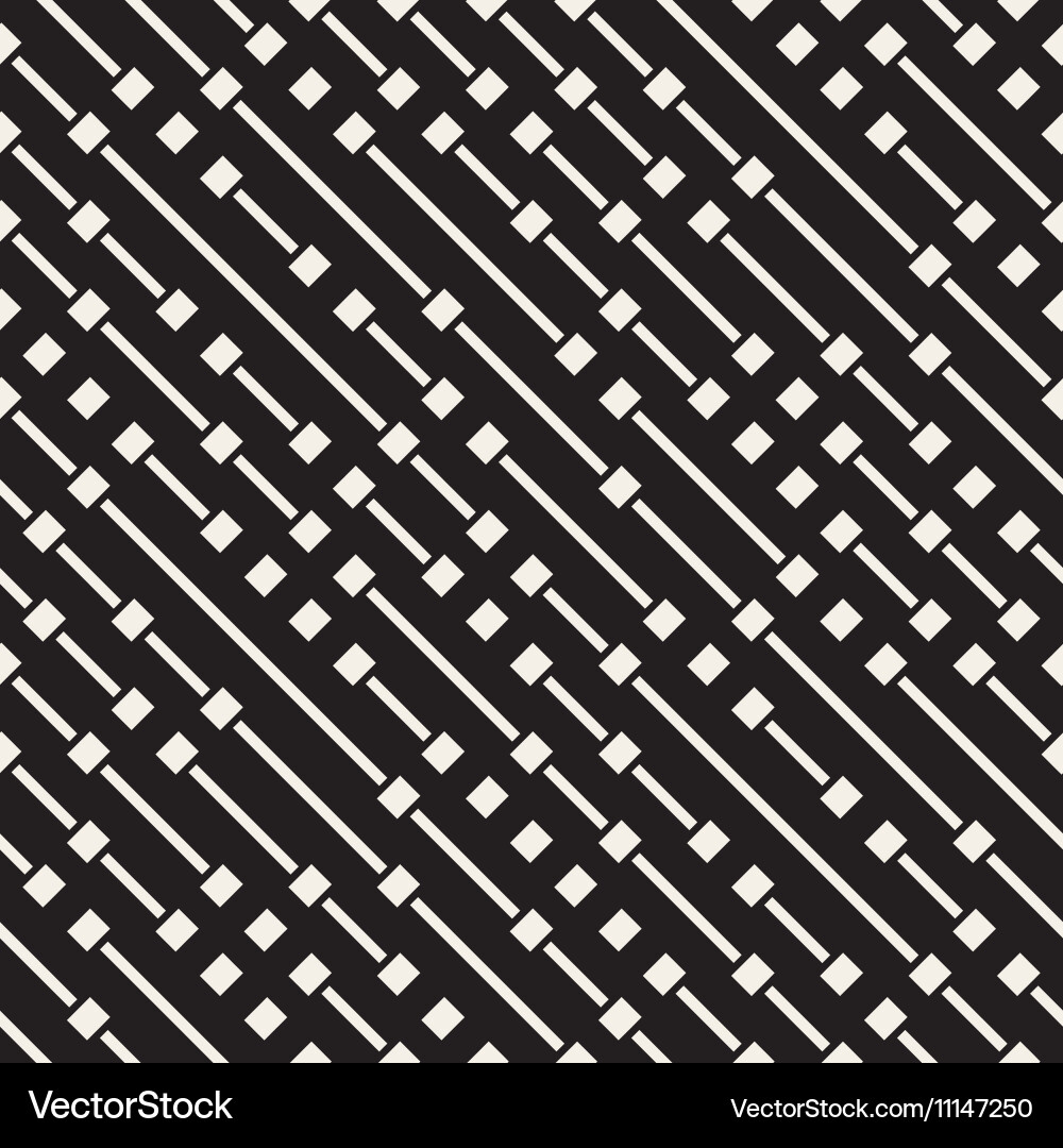 Seamless black and white diagonal dash Royalty Free Vector