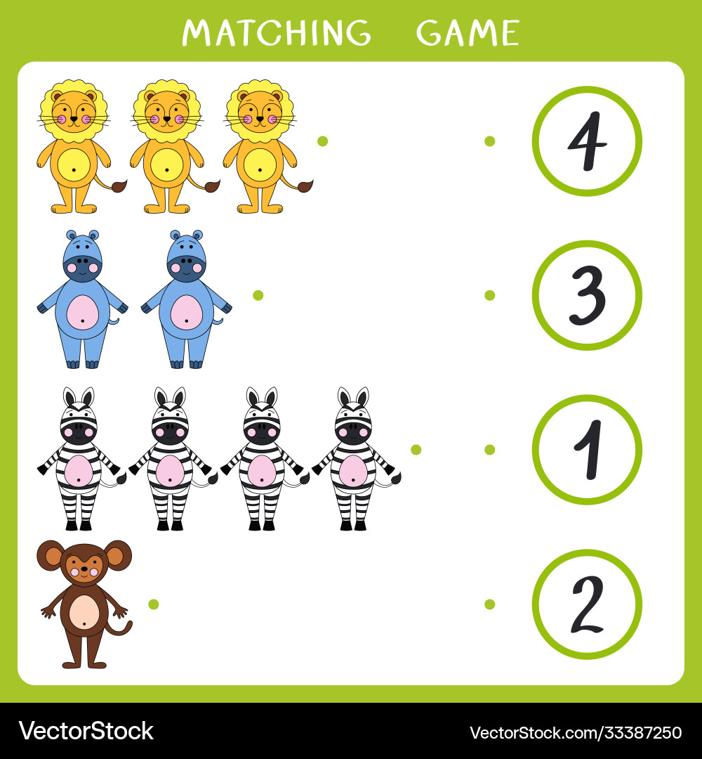 Simple math game for kids Royalty Free Vector Image