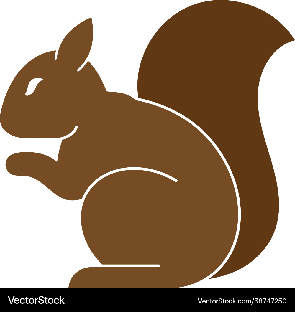 Squirrel icon design template isolated Royalty Free Vector