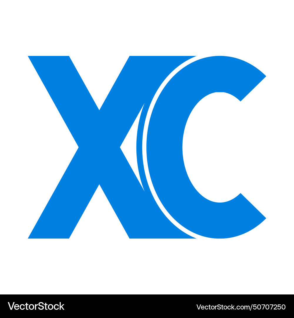 Xc letter logo Royalty Free Vector Image - VectorStock