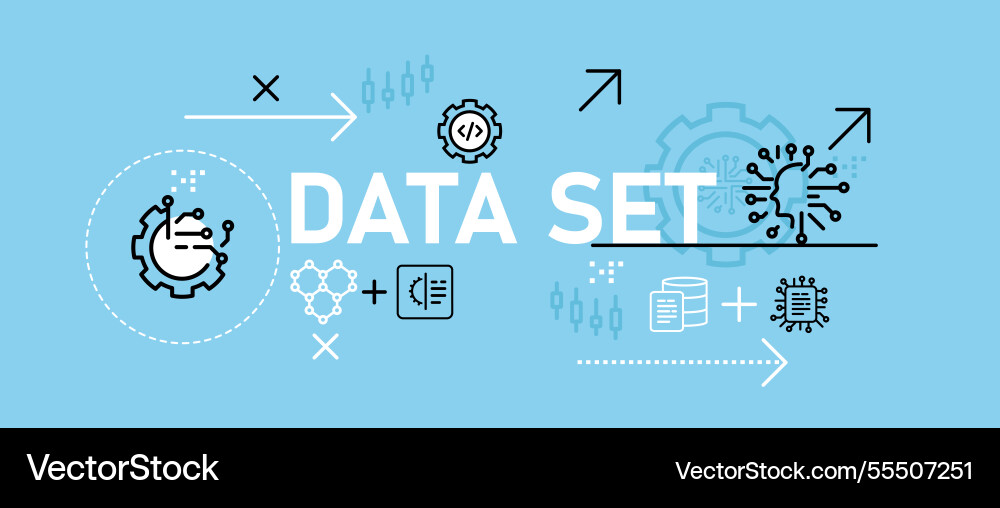 Ai künstliche Intelligenz Big Data Computing Vektorbild