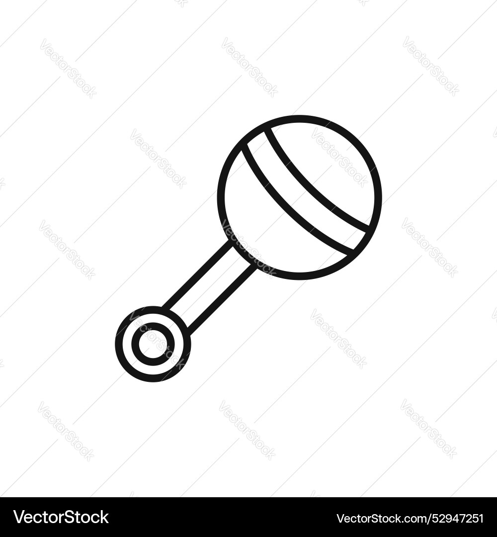 Baby rattle icon symbol on white background Vector Image