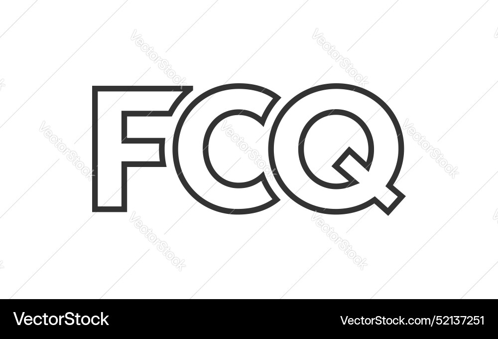 Fcq logo design template with strong and modern Vector Image