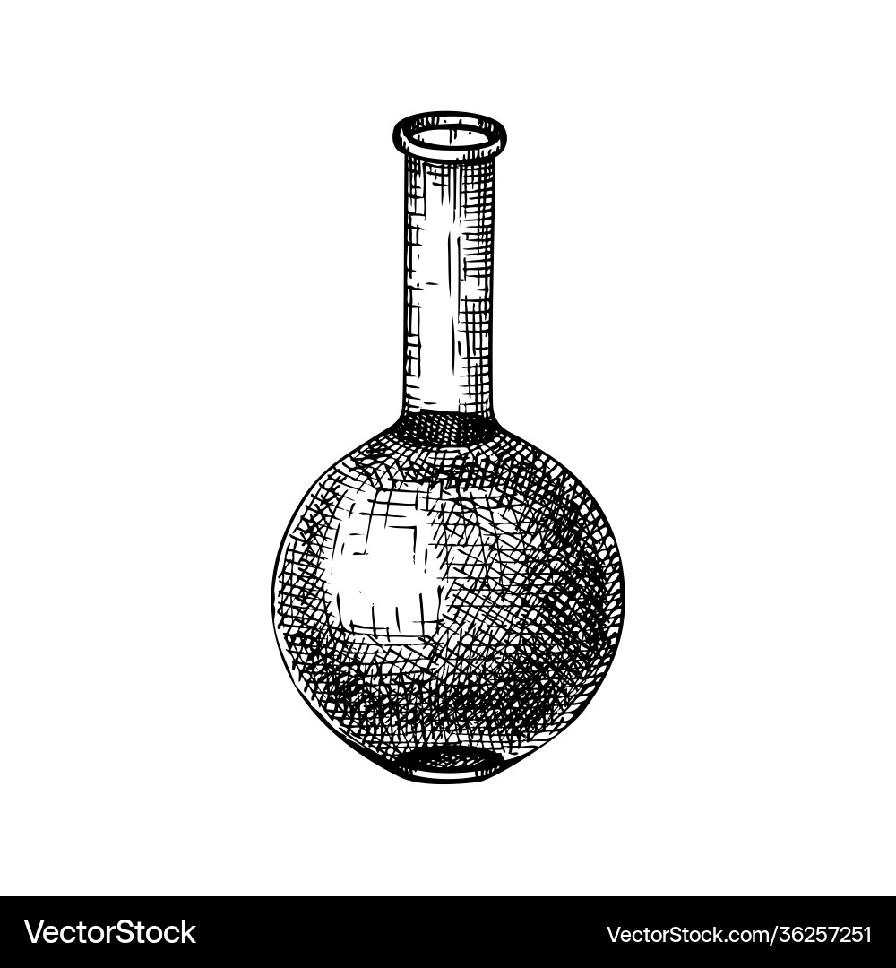 Medicine laboratory equipment sketch hand drawn Vector Image