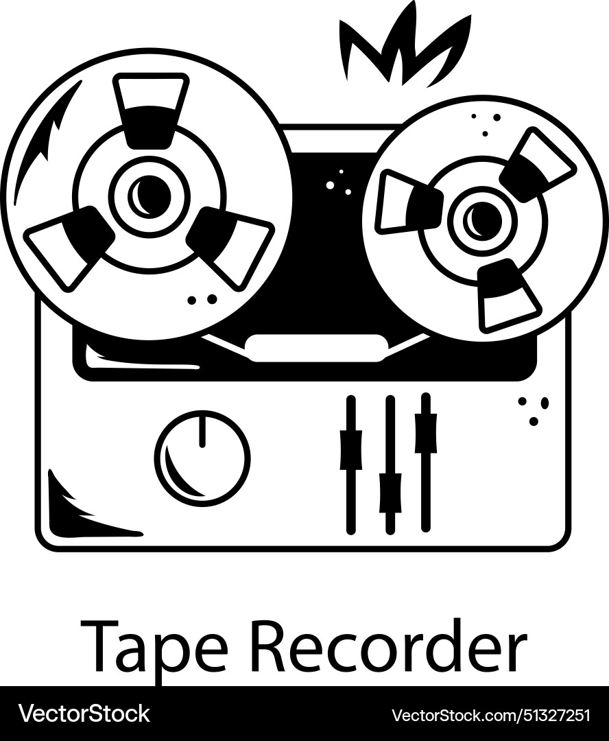 Tape recorder Royalty Free Vector Image - VectorStock
