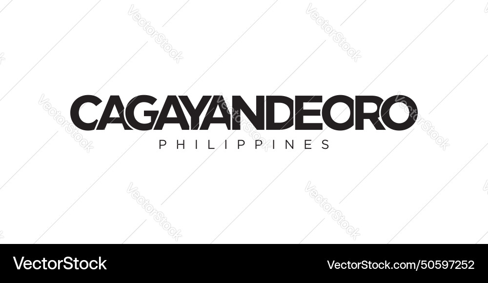 Cagayan de oro in the philippines emblem Vector Image