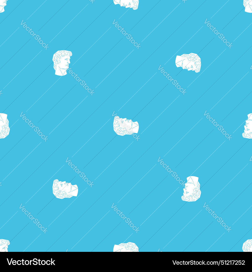 David head statue pattern seamless sculpture Vector Image