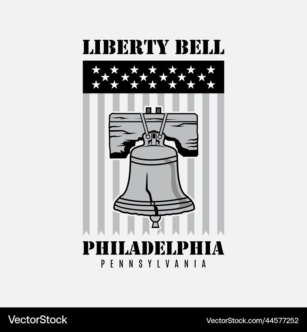 Liberty bell philadelphia america Royalty Free Vector Image