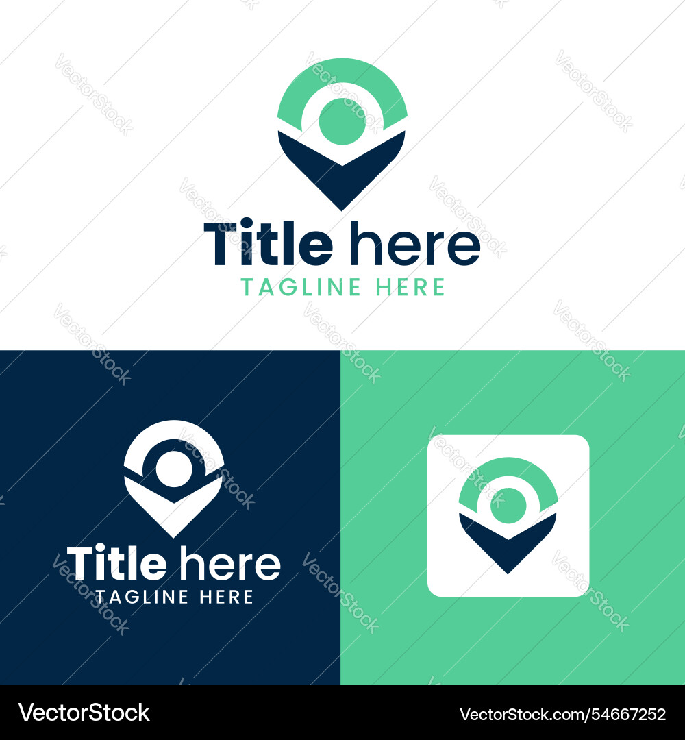 People hiring logo - corporate Royalty Free Vector Image
