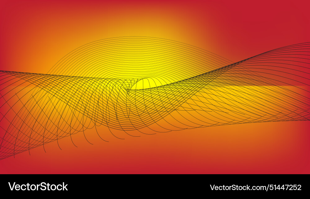 Red and black color wave background Royalty Free Vector