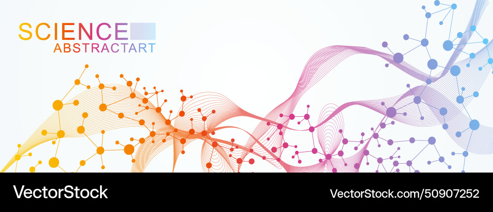 Science Network Pattern Connecting Lines And Dots Vector Image