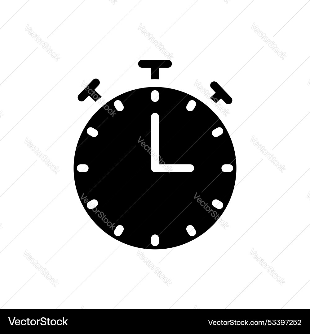 Stopwatch line icon isolated on white background Vector Image