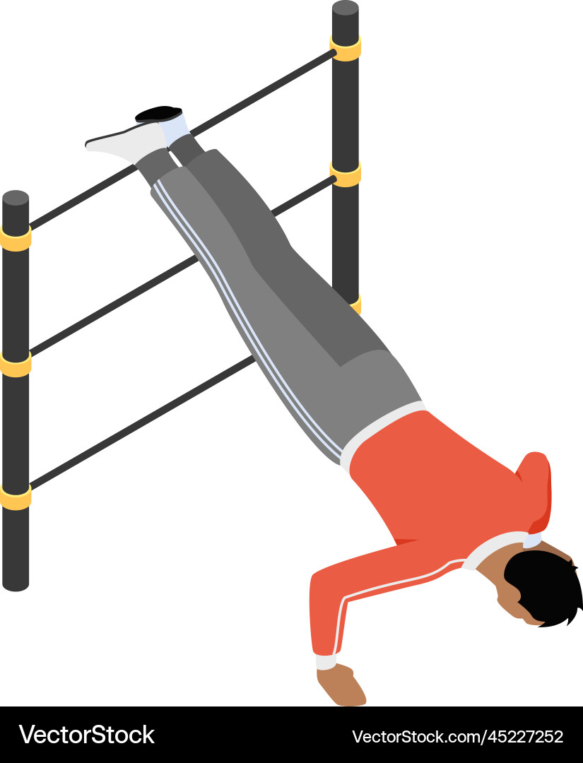 Street workout routine composition Royalty Free Vector Image