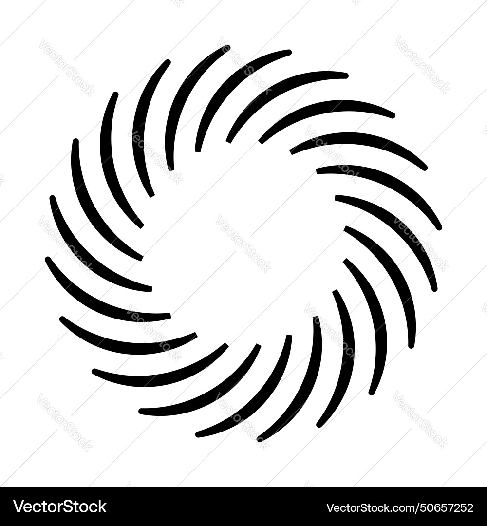 Swirl circle logo symbol isolated flat Royalty Free Vector