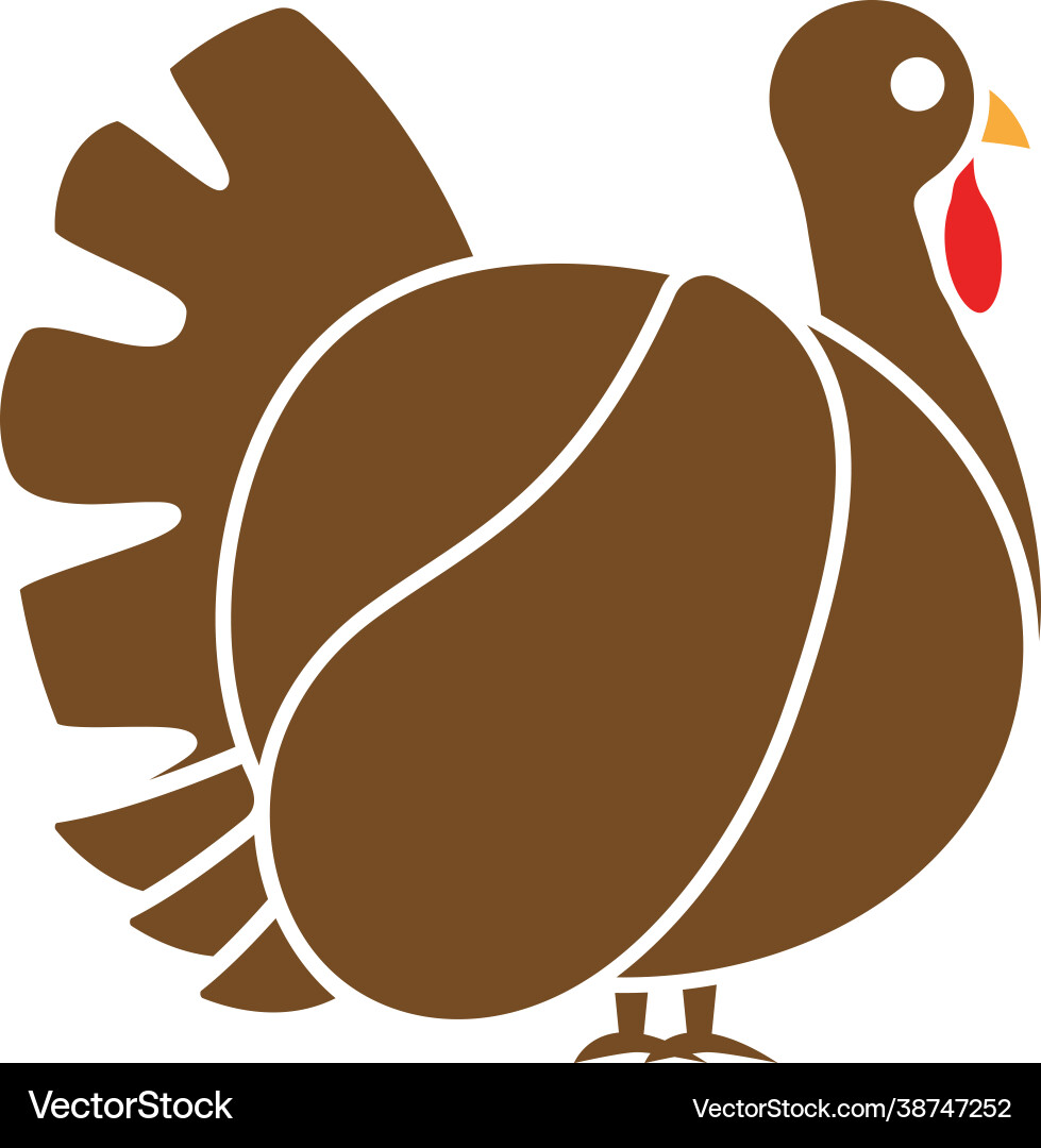Turkey bird icon design template isolated Vector Image