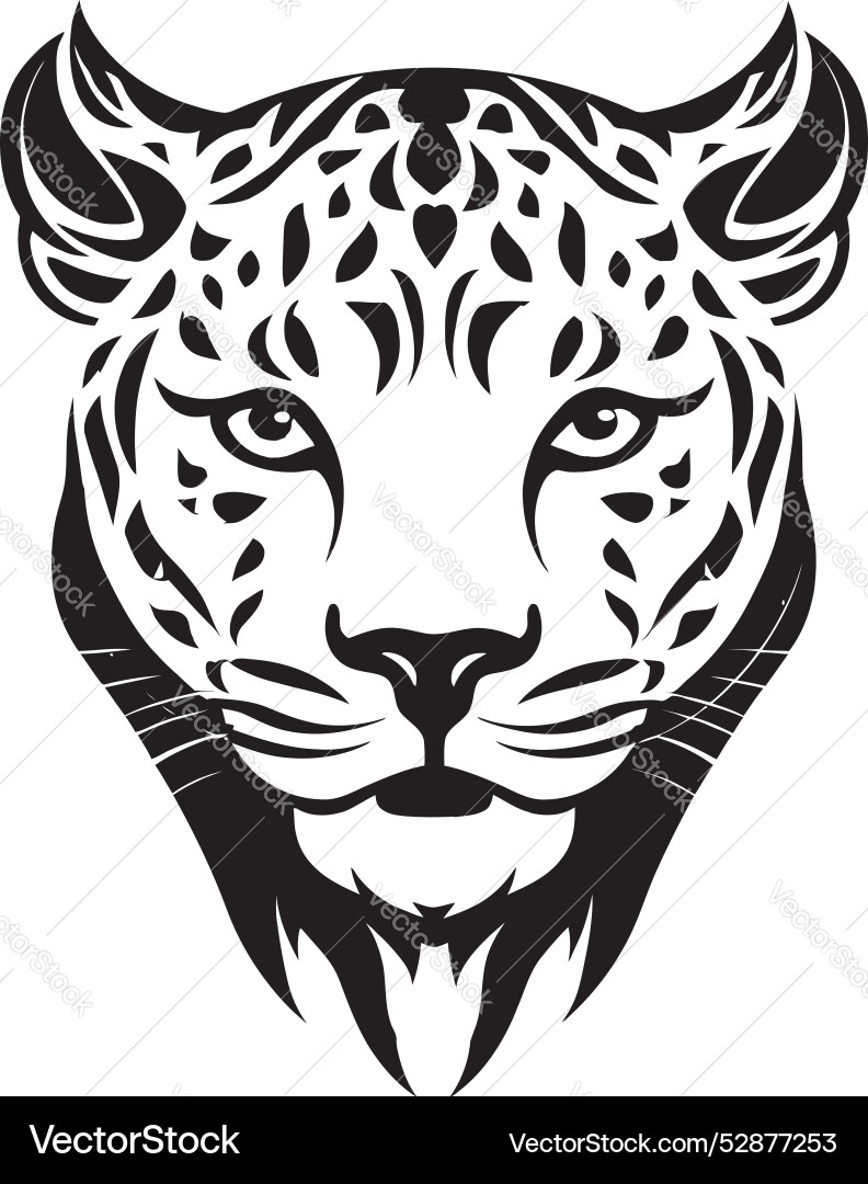 Artistic panther profile sleek and abstract Vector Image