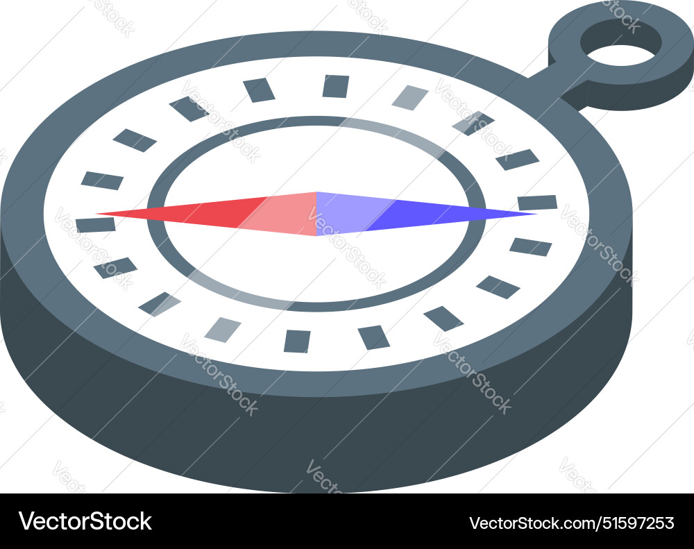 Compass is indicating the direction with its Vector Image