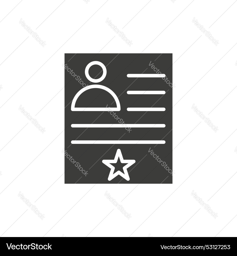 Criminal record line icon isolated on white Vector Image