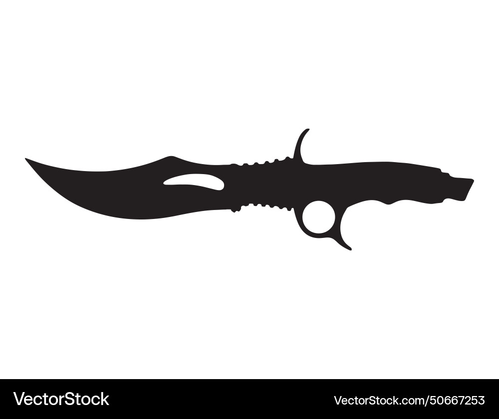 Knife silhouette art Royalty Free Vector Image
