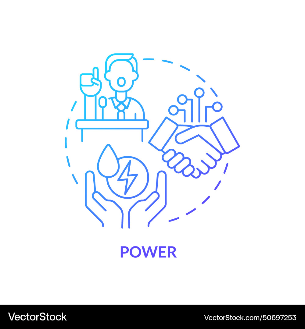 Power blue gradient concept icon Royalty Free Vector Image