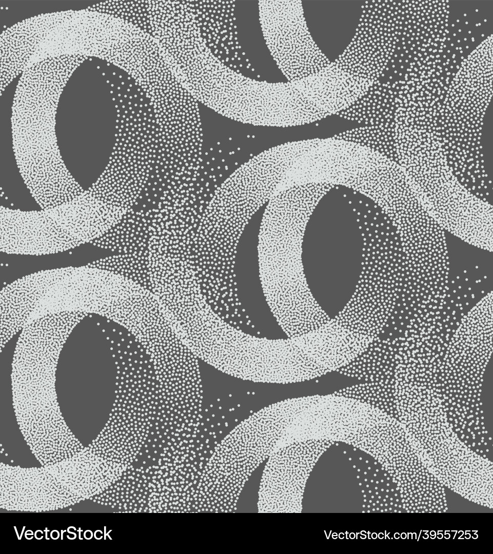 Stipple seamless pattern in retro style on grey Vector Image