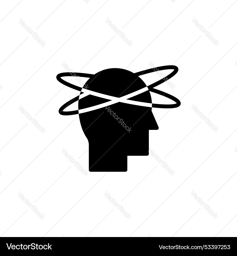 Stress line icon isolated on white background Vector Image