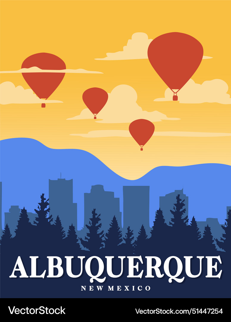 Albuquerque new mexico with beautiful views Vector Image